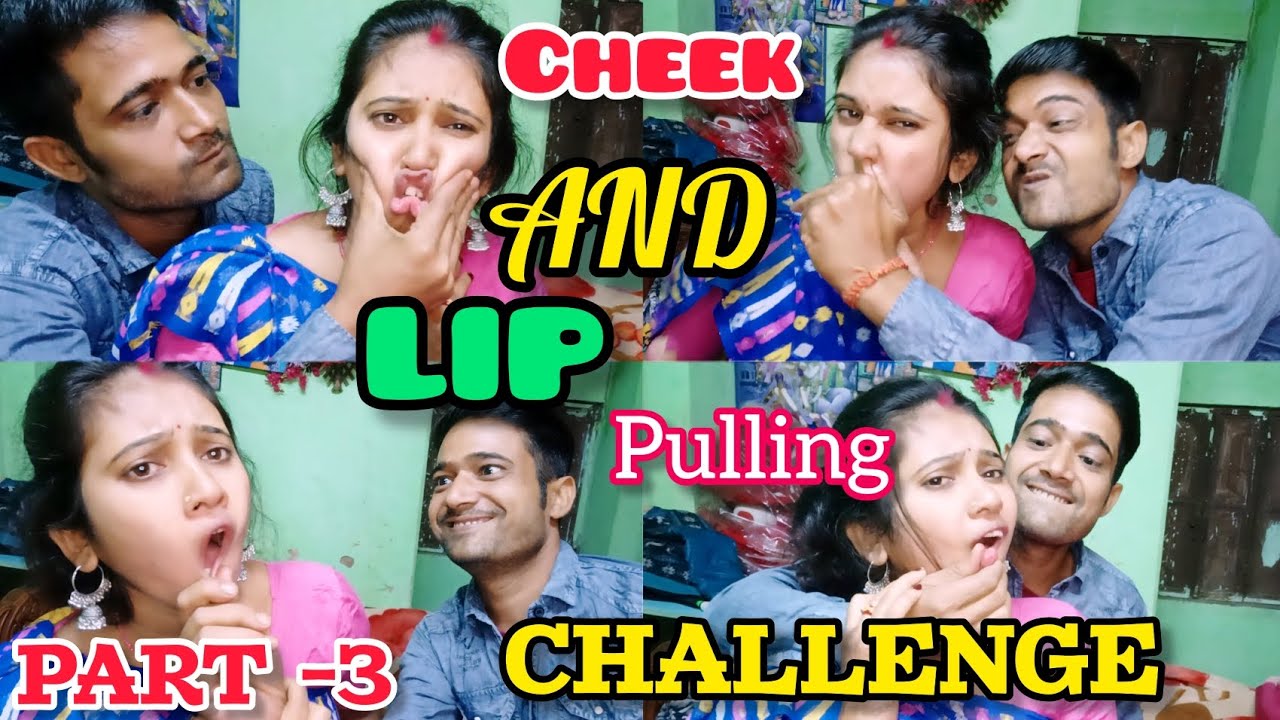 LIP AND CHEEK PULLING 😄LIP PULLING CHALLENGE VIDEO/CHEEKS PULLING VERY FUNNY VIDEO🤣ON HUSBANT ...