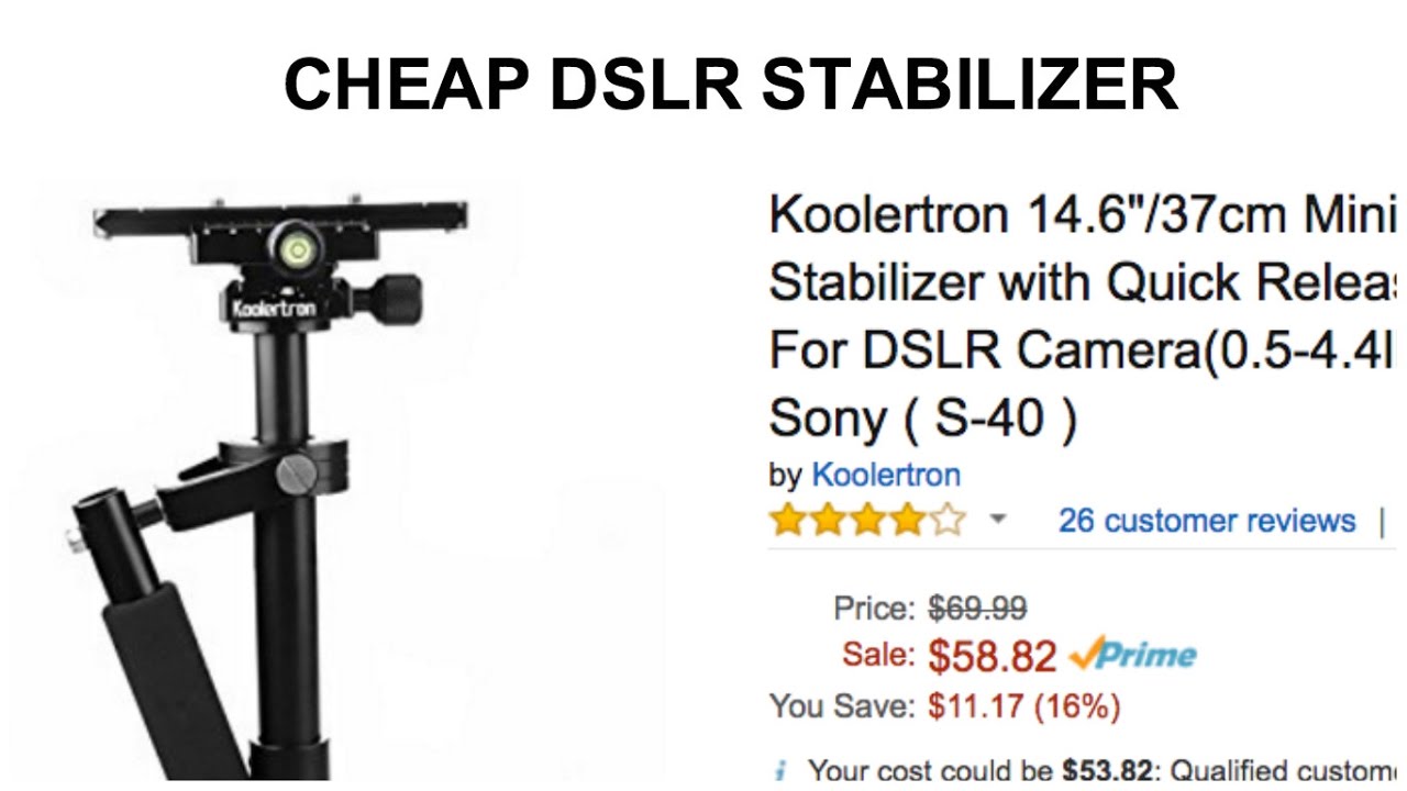 Review of the Best Cheap Handheld DSLR Stabilizer: Koolerton s40 ...