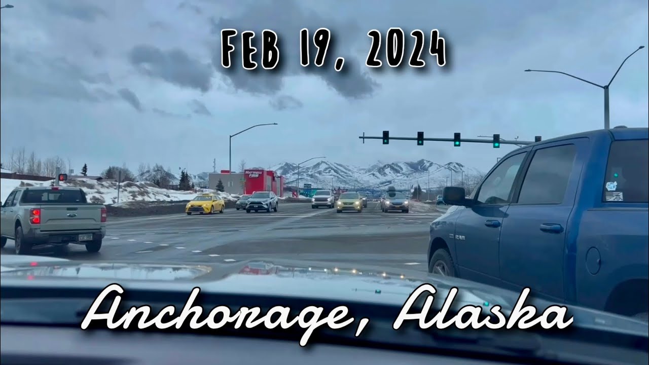 (02-19-24) Anchorage, Alaska. On our way home from Fred Meyer, Dimond ...