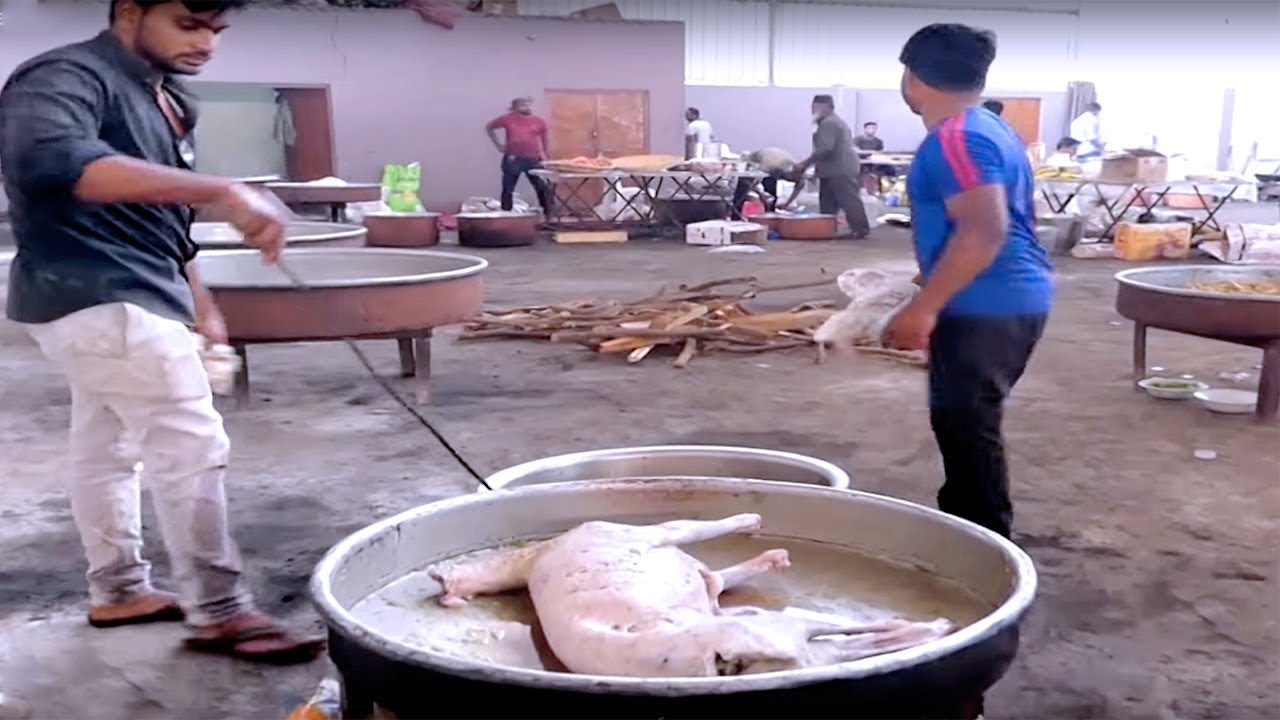 NEVER SEEN BEFORE? - Cooking a 10 KG full GOAT// Cooking Mutton Kulambu ...