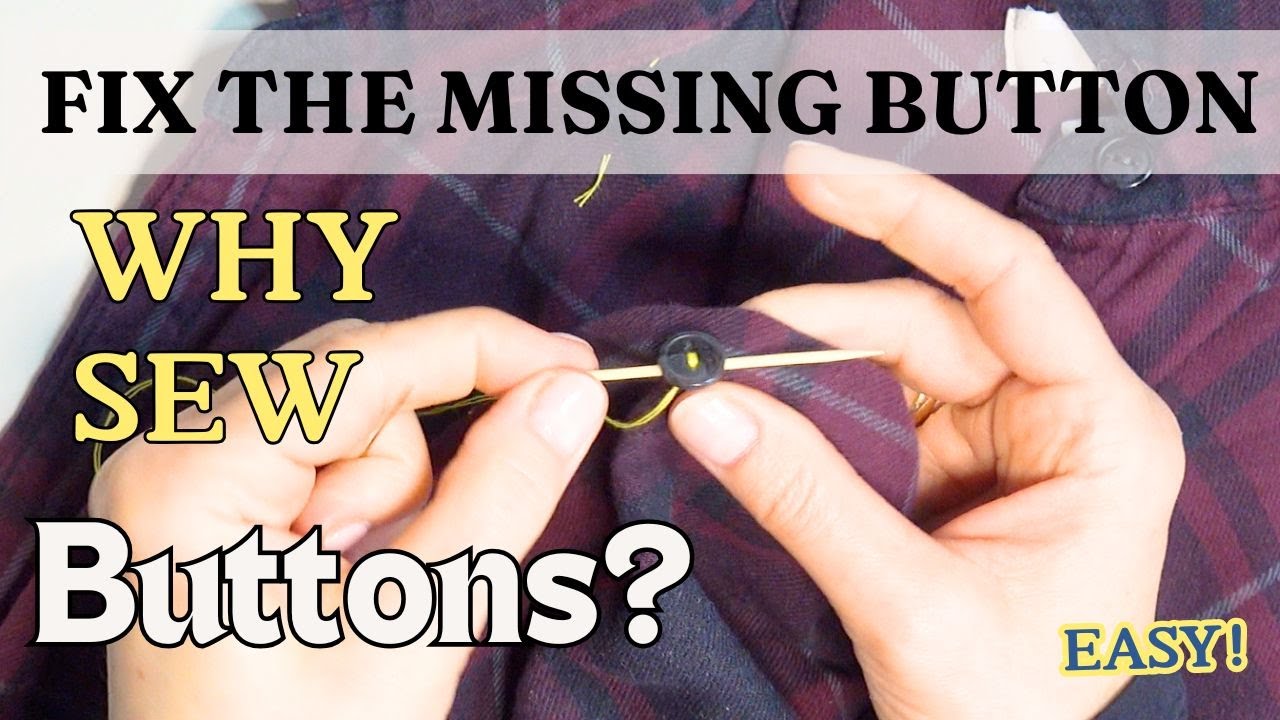 How to Sew a Button Perfectly - Sewing Hack! - YouTube