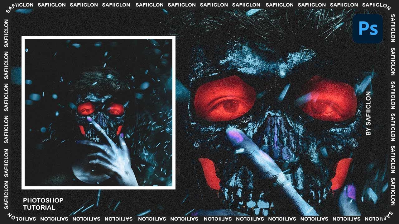 [ Photoshop Manipulation ] SKULL MASK PORTRAIT EFFECT - Simple Editing ...