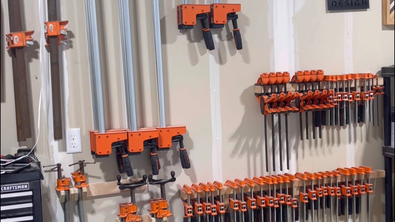 Super Easy Tool Storage For Woodworking - Clamp Wall - Garage - DIY ...