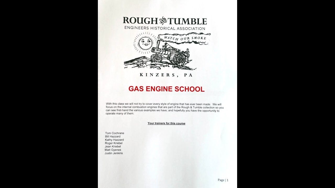Rough and Tumble Gas Engine School 2017 - YouTube