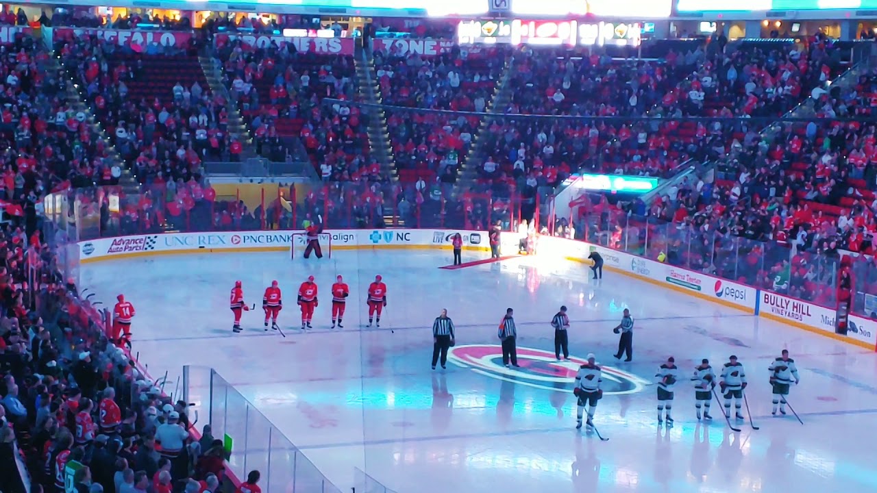 Carolina Hurricanes vs Minnesota Wild Opening Ceremony - YouTube