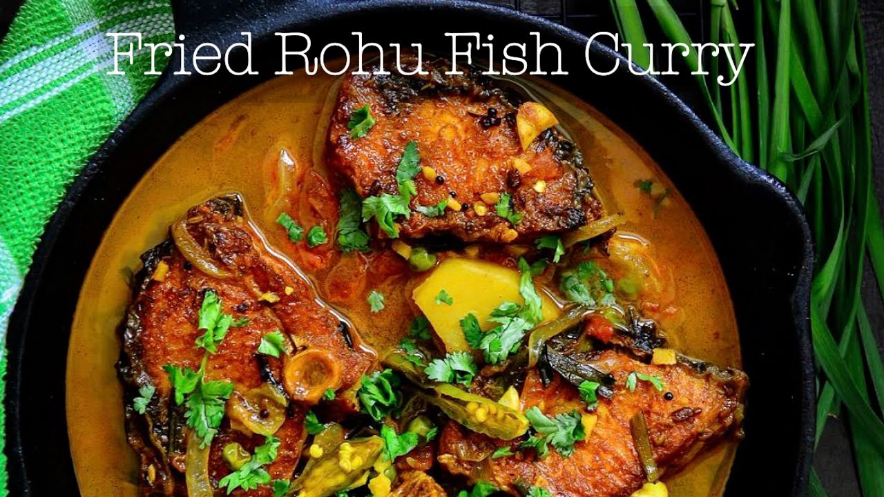 Deep Fried Fish Curry l Nga Ataoba Thongba l Grass Carp Fish I EASY ...