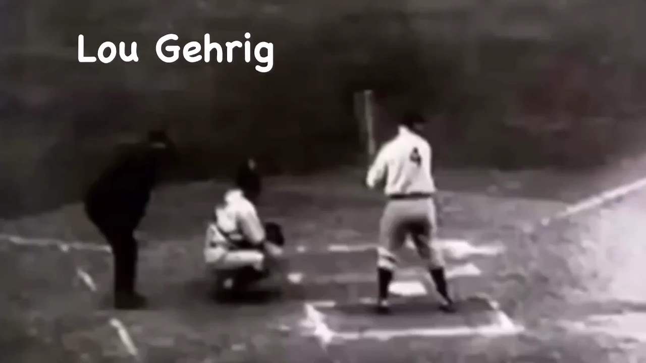 Lou Gehrig Home Run Swing - Hall of Fame - YouTube