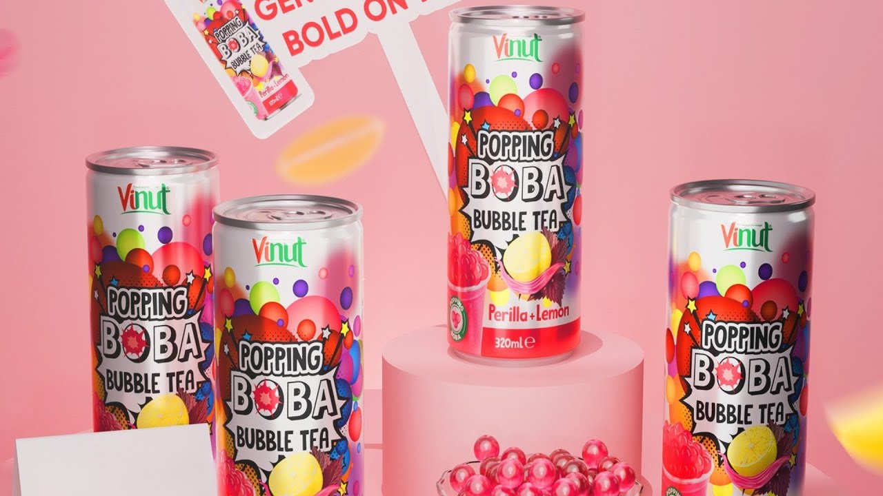 Vinut Popping Boba Bubble Tea - New Flavor Drop - YouTube