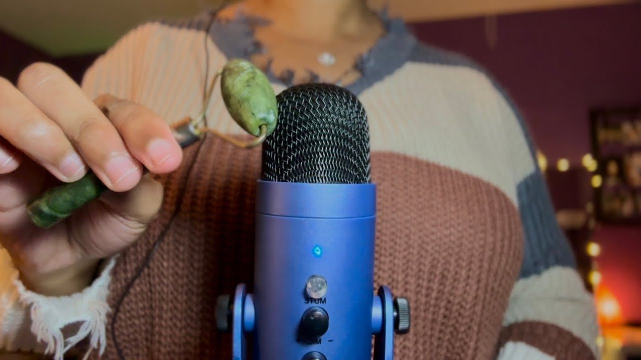 [ASMR] jade roller on mic 🧖 #asmr - YouTube