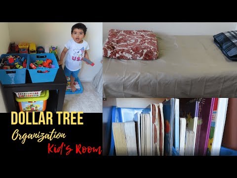 Dollar Tree Organization of Kids Room (Hindi) |Small Makeover on a Budget