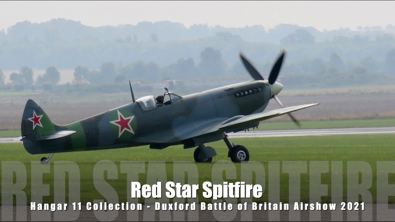 Red Star Spitfire IX - Duxford Battle of Britain Airshow 2021 - YouTube