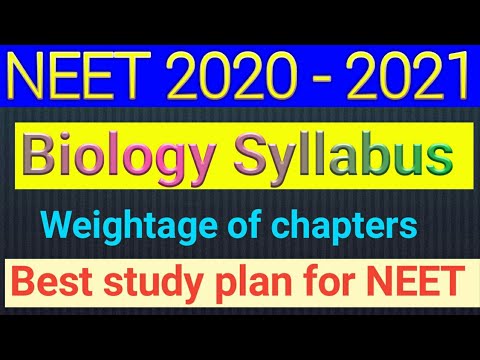 Weightage of chapters in NEET / Biology syllabus for NEET 2020 - 2021 ...