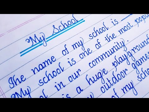 10 lines on My School | Essay on My School | writing | English Writing ...