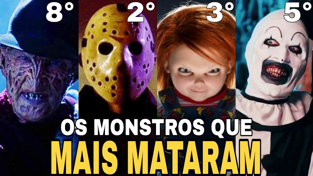 RANKING DOS MONSTROS DE TERROR QUE MAIS MATARAM NO CINEMA - YouTube