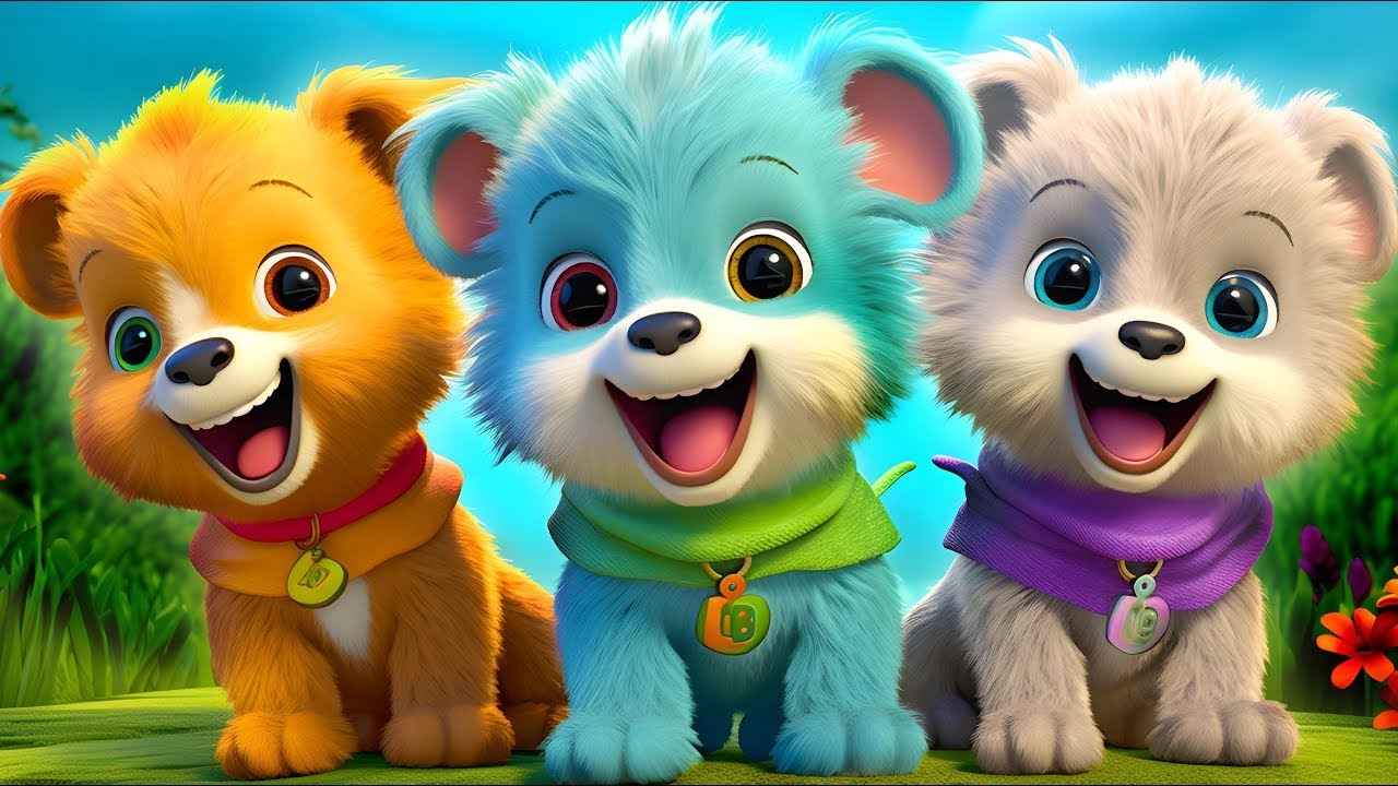 Three Little Dogs | Cute Dogs Song | Classic Song Compilation ...