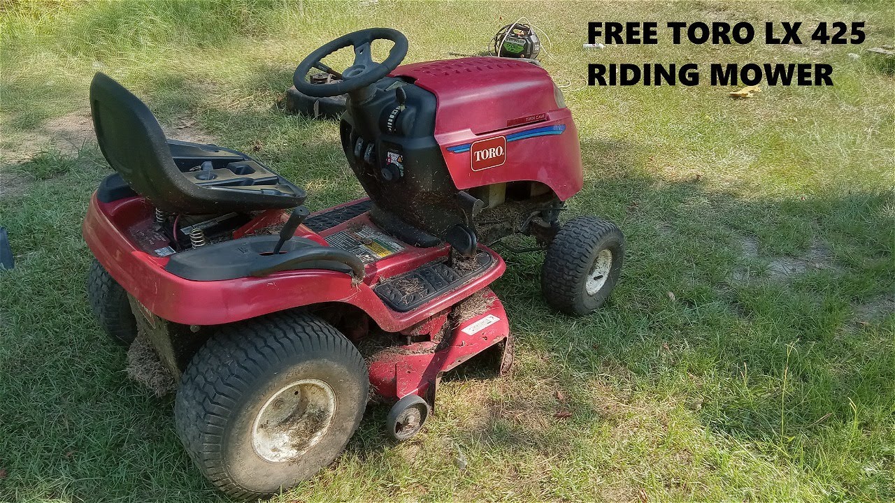 Will This Free Toro Lx 425 Riding Mower Run - YouTube
