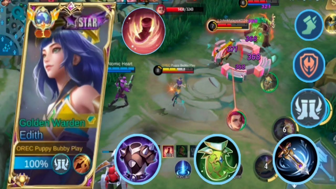 EDITH ROAM BUILD AND EMBLEM 🤔|| EDITH BEST BUILD 2023 || EDITH BUILD ...