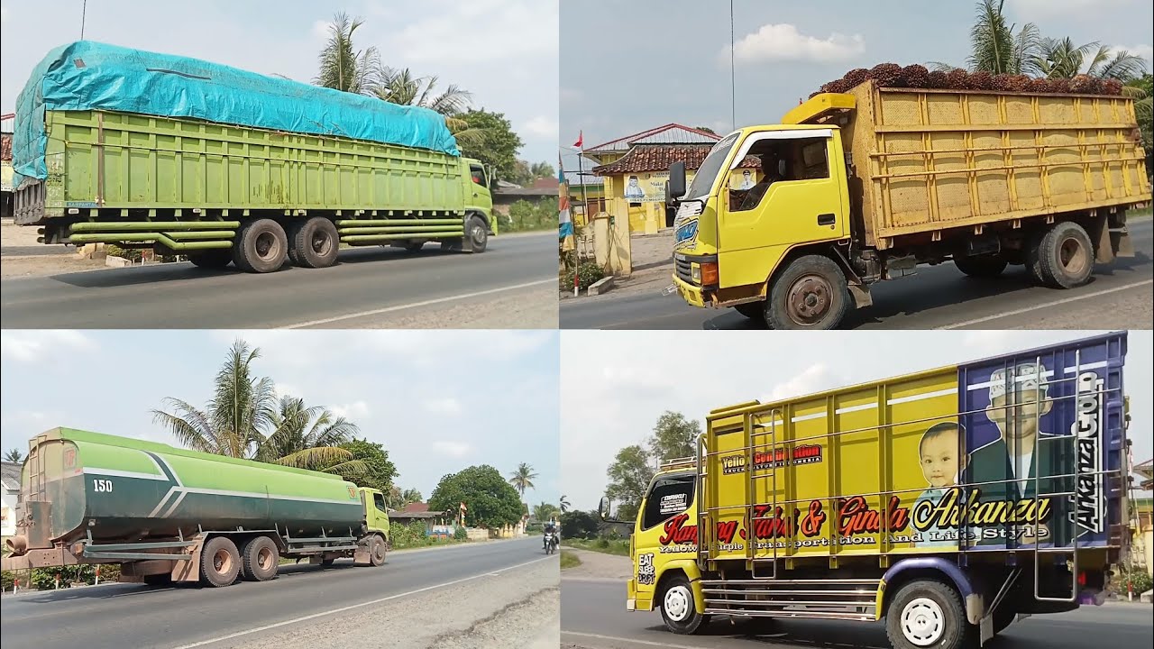 truk muatan sawit, truk tangki CPO, truk tronton muatan berat, truk ...