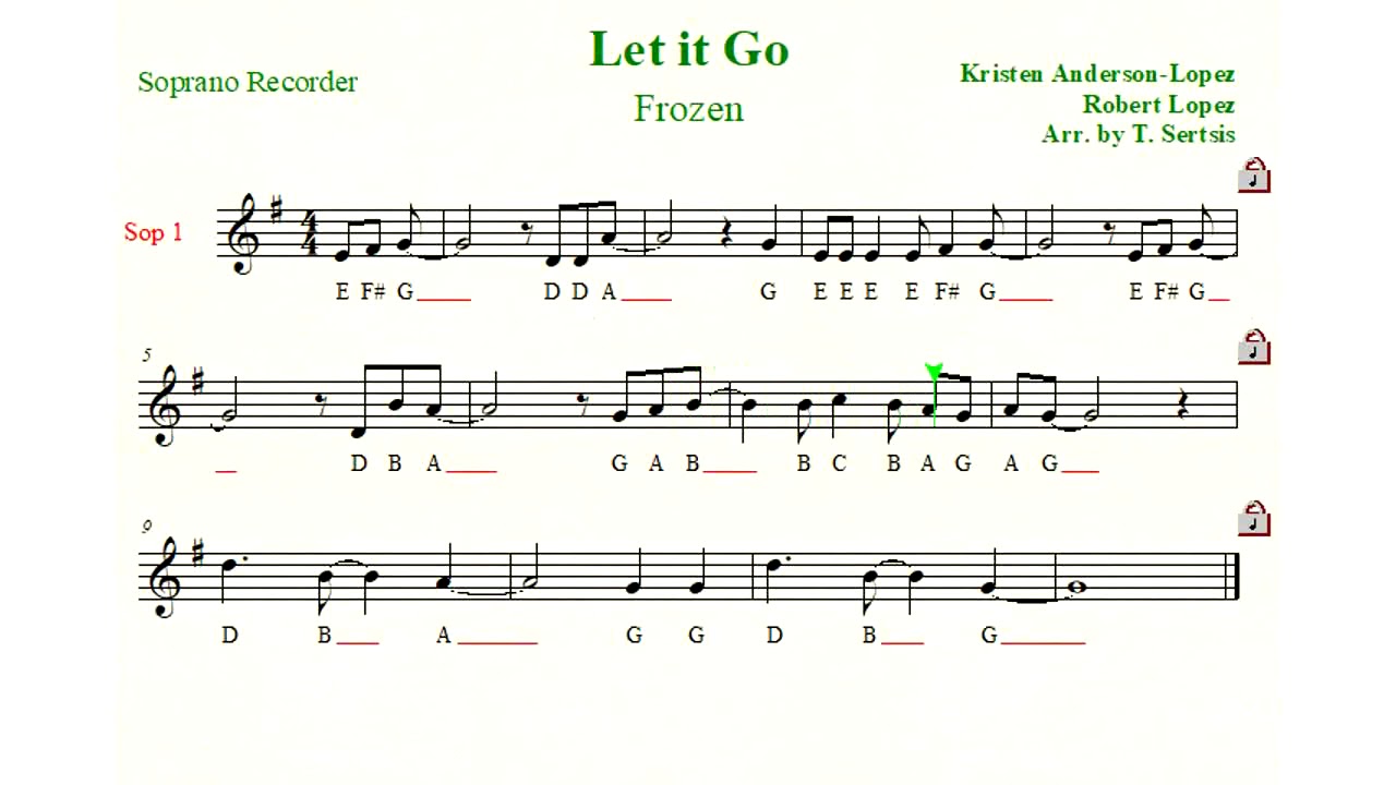 Let it Go - Recorder Practice Video - YouTube