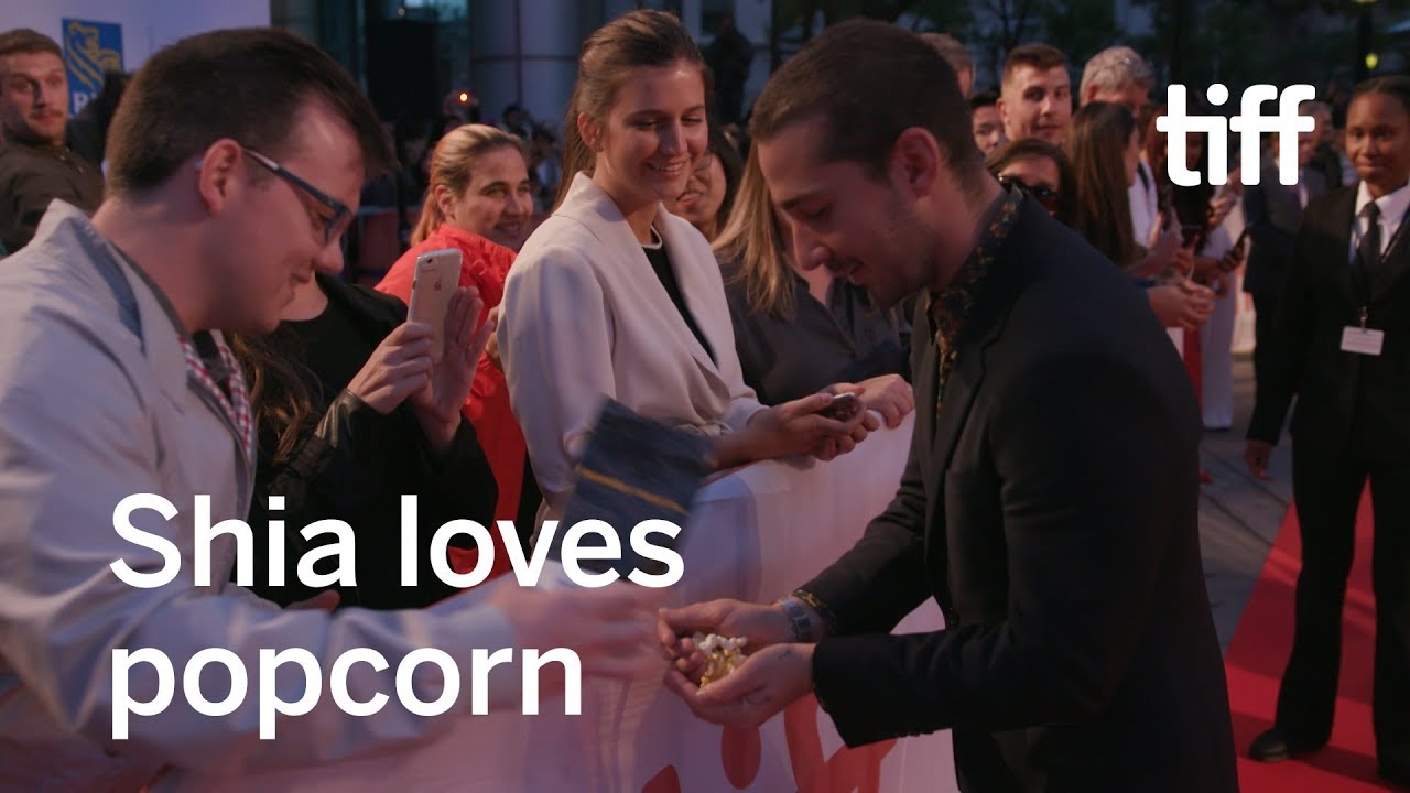 Shia LaBeouf Can’t Get Enough Popcorn | TIFF 2017 - YouTube