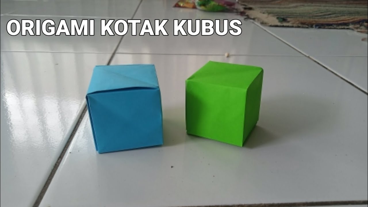 cara membuat origami kubus - YouTube