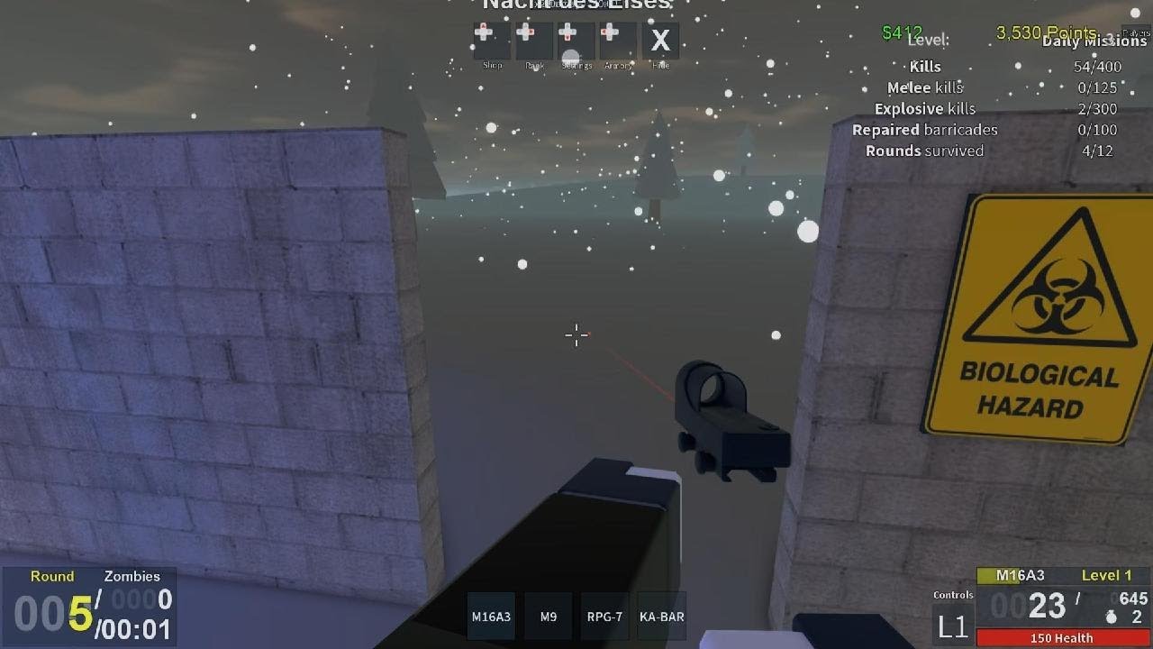 My first roblox experience zombie uprising - YouTube