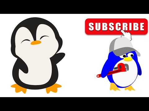 How to draw Pingu penguin 🐧पिंगू पेंगुइन का चित्र कैसे बनाएं - YouTube