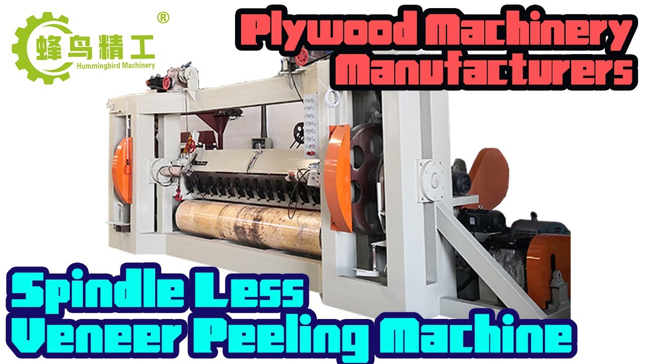 Plywood Wood Making Machine Heavy Duty 8 Feet Spindle Rotary Veneer ...