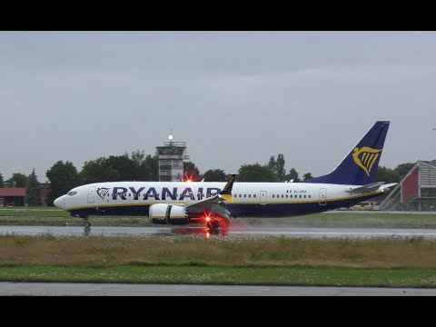 4K | "NEW!" B737-8-200 MAX - Ryanair "First visit" at EDJA-Memmingen ...
