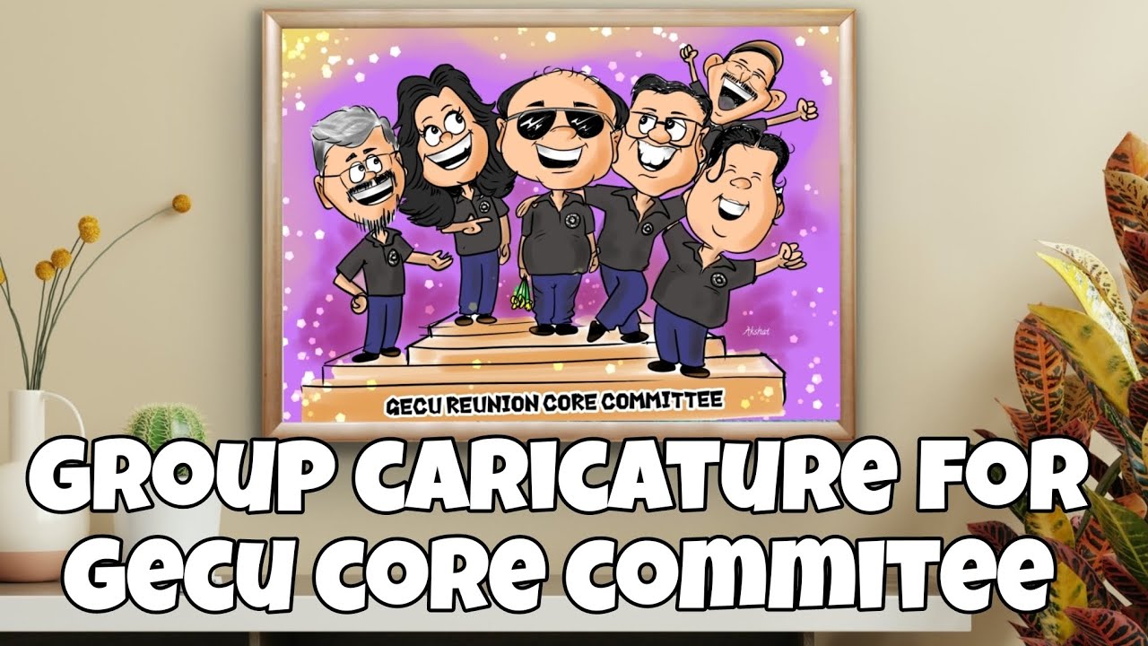 group caricature for gecu core committee - YouTube