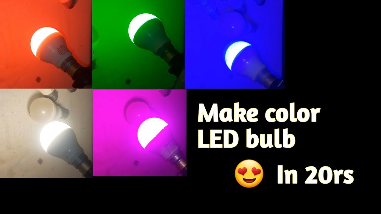 How to make color LED bulb at home | make color lights | #youtube # ...