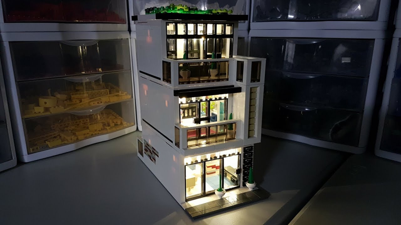 LEGO LED Lighting - Modern Modular Building - YouTube