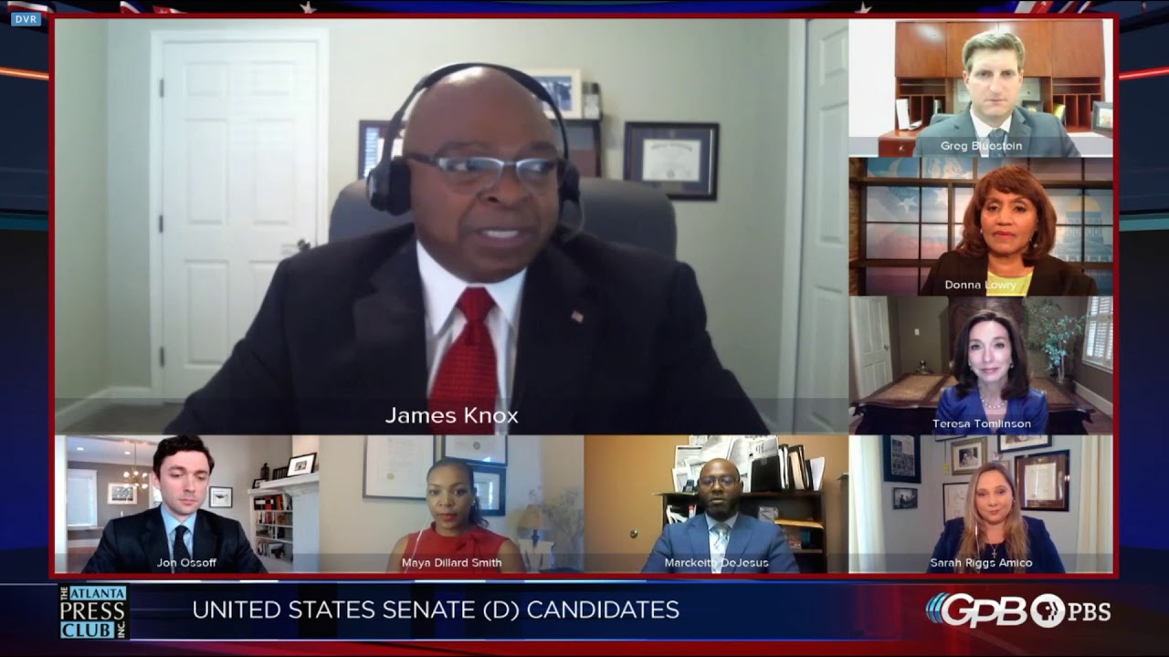 James Knox gives his closing statement at the Georgia Senate Democratic ...