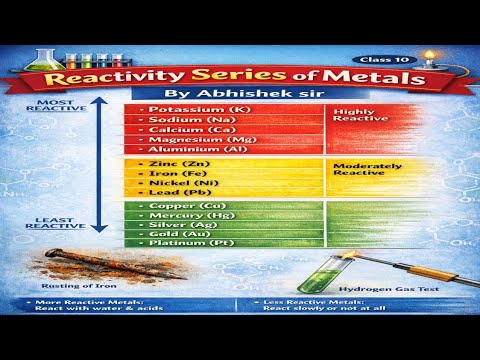 Reactivity Series Class 10 Chemistry | Easy Explanation with Tricks ...