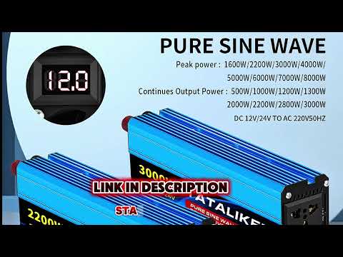 Pure Sine Wave Power Inverter Review | 12V DC to 220V AC 1000W–4000W Inverter – $91.13