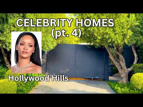 Celebrity Homes Driving Tour (PART 4) - Rihanna, Hollywood Hills, Beverly Hills - 4K 60fps