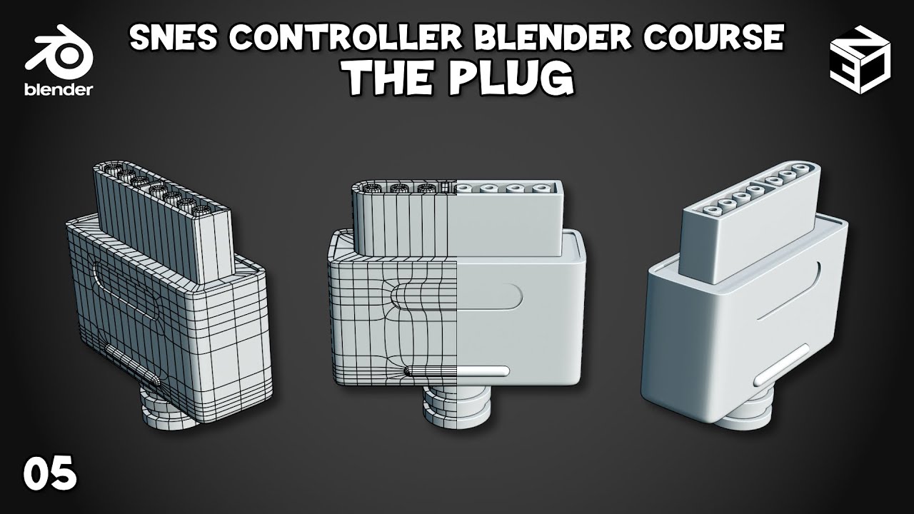 Full Blender Beginner Course | Snes Controller | 05: The Controller Plug - YouTube