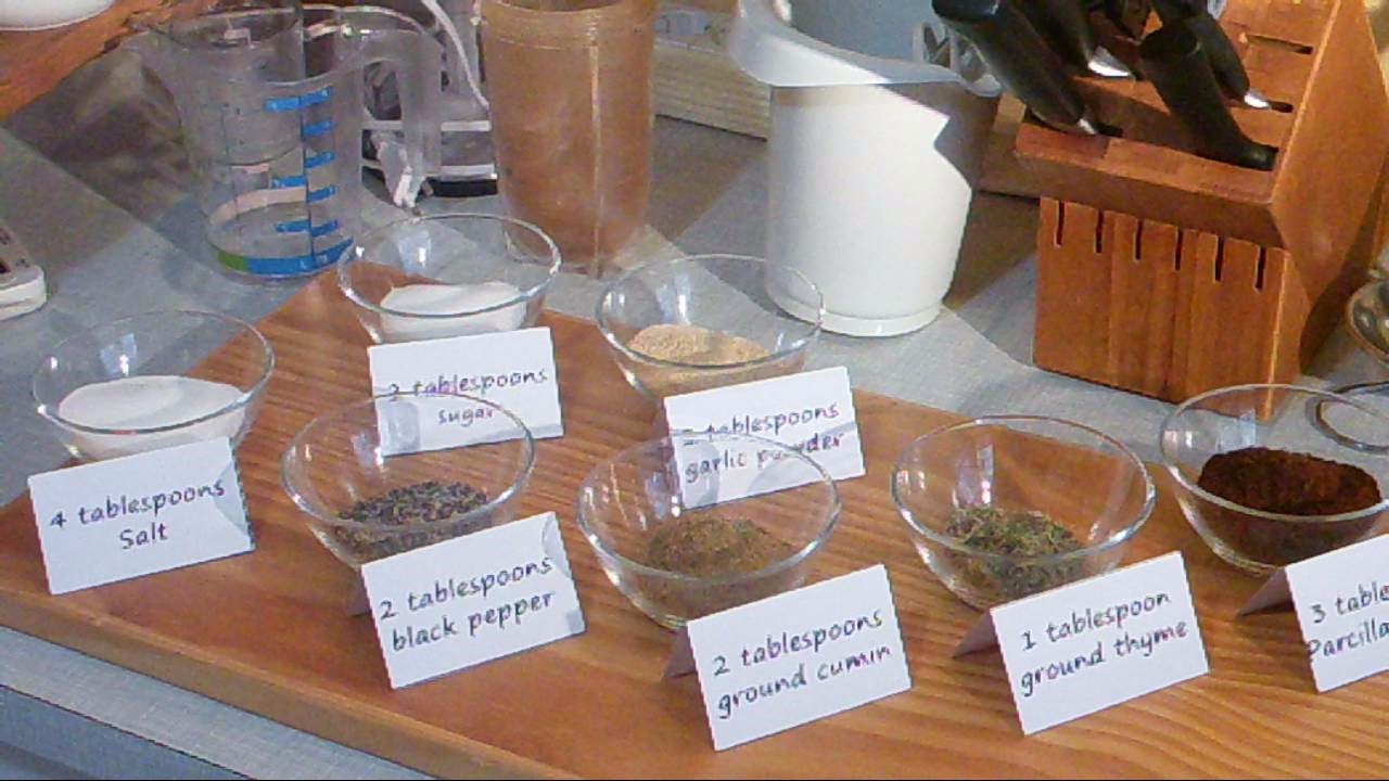 Dry Rub, Texas grill blend 7 spices, Seasoning video recipe for Beef ...