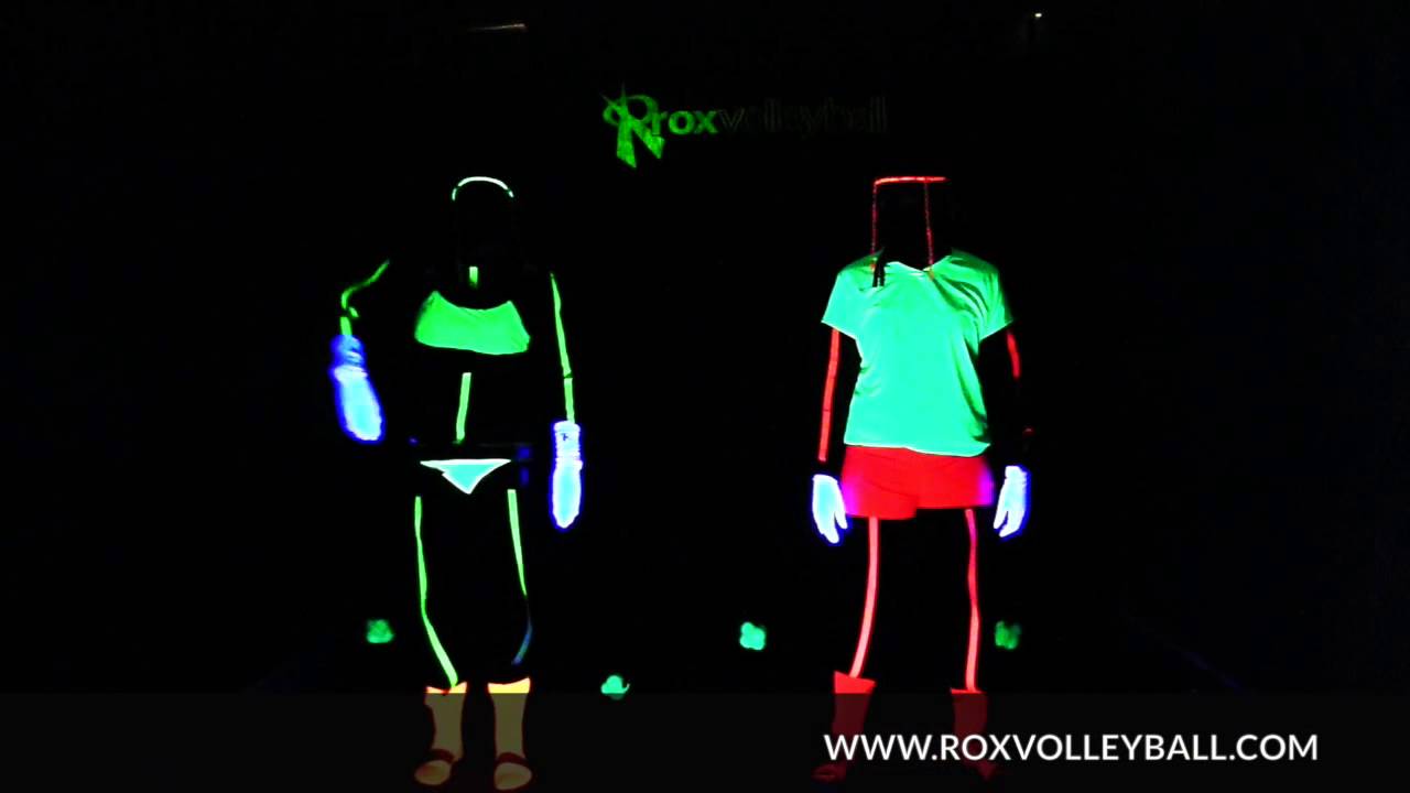 Rox Volleyball Neon Light Dance - YouTube