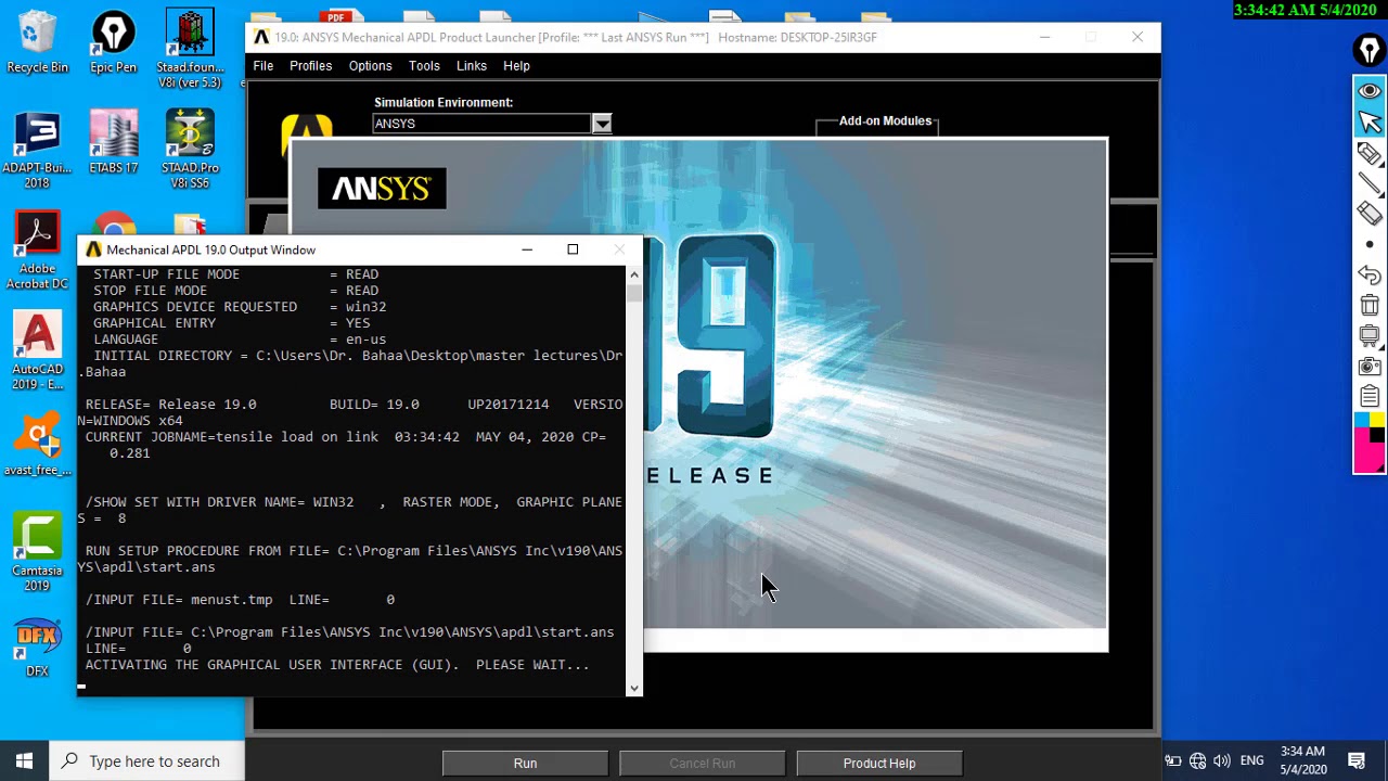 ANSYS- Tensile load on link - YouTube