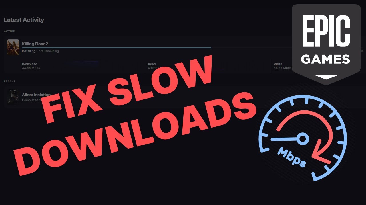 Fix Slow Download Speed In The Epic Games Launcher - YouTube
