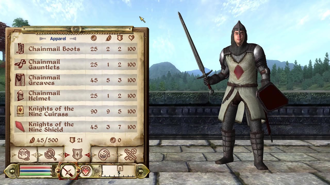 KNIGHT OF THE NINE ARMOR - TES IV OBLIVION - YouTube
