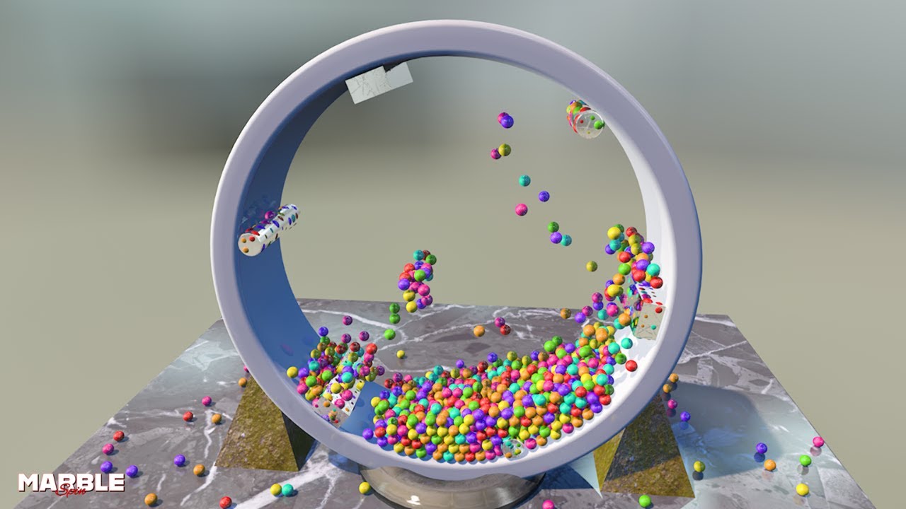 Colorful Balls Marble Run Animation | ASMR Marble Balls Animation V90 ...