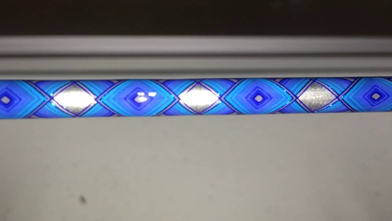 31" custom ice fishing rod w/blue fade diamond wrap - YouTube