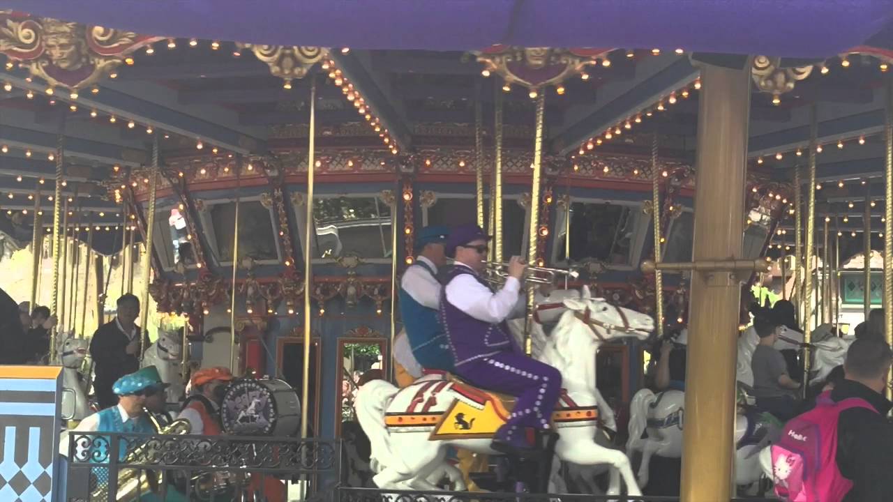 Merry Go Round with brass band at Disneyland California - YouTube
