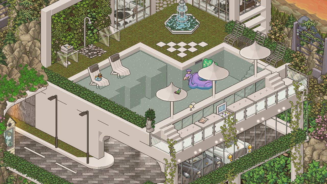 Modern house in the mountain ⛰|| HABBO Speed Build Exterior🛠 - YouTube