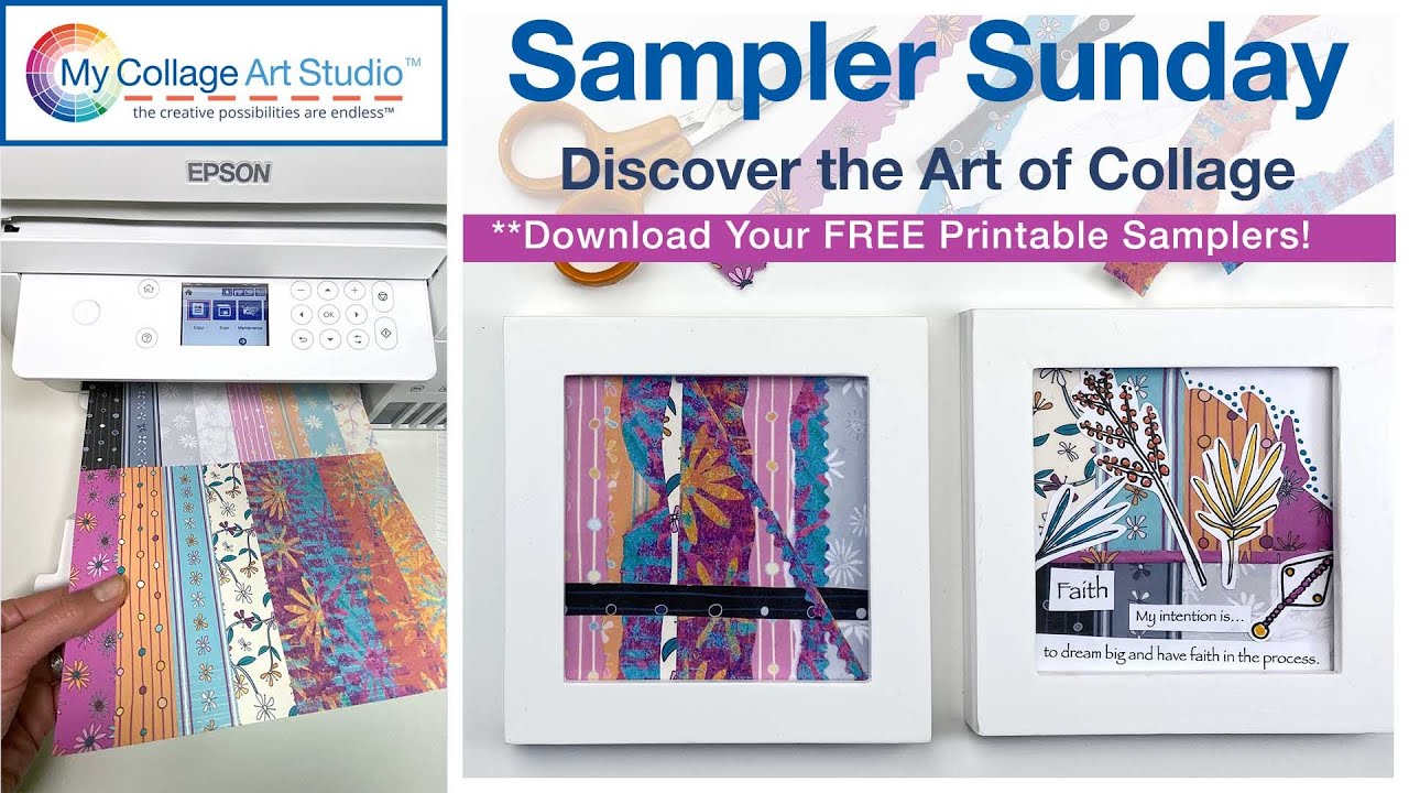 🎨 Sampler Sunday (Bundle 01, Week 2): Mini Collages with the Teal Tango Palette - YouTube