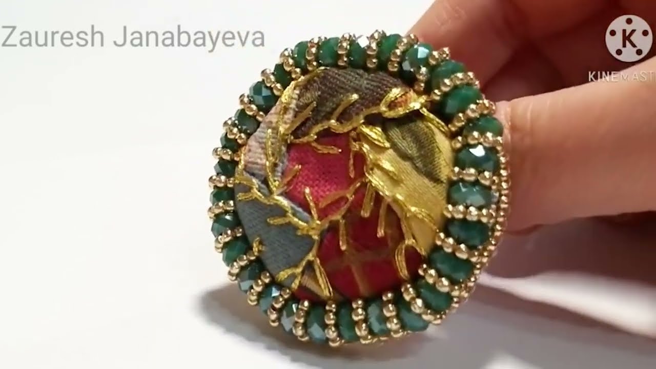 DIY Handmade ring from scraps of fabric / patchwork and quilt / @Sewing ...