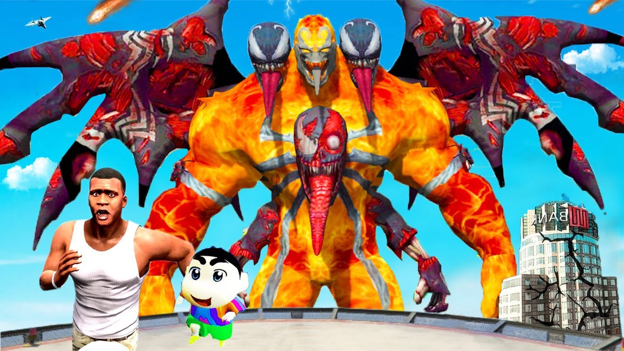 SHINCHAN Became "3 Headed Giant LAVA VENOM" ( LAVA + VENOM ) In GTA5 ...