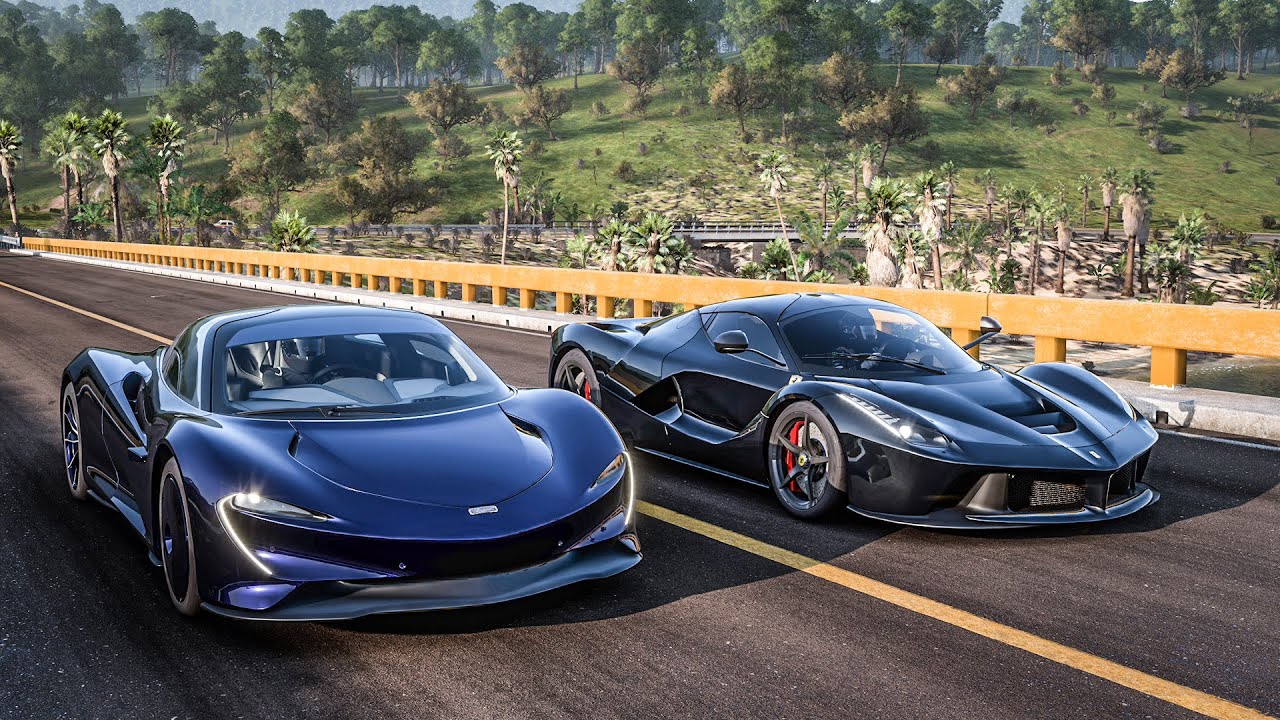 Forza Horizon 5 Drag race: Ferrari LaFerrari vs McLaren Speedtail - YouTube